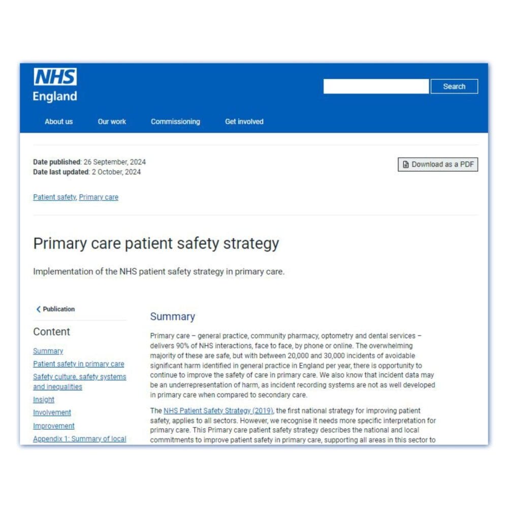 Patient safety - home page - NHS Somerset ICB
