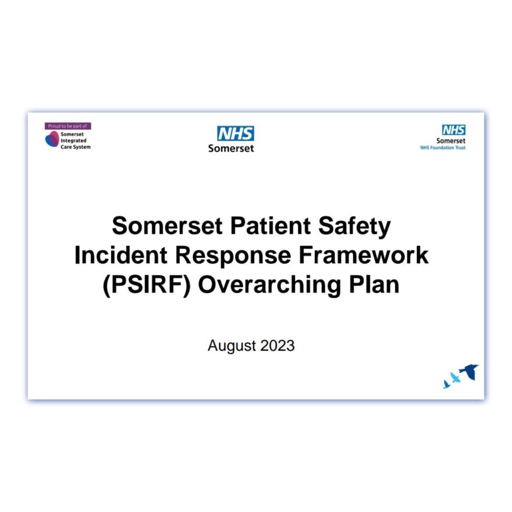 Patient safety - home page - NHS Somerset ICB